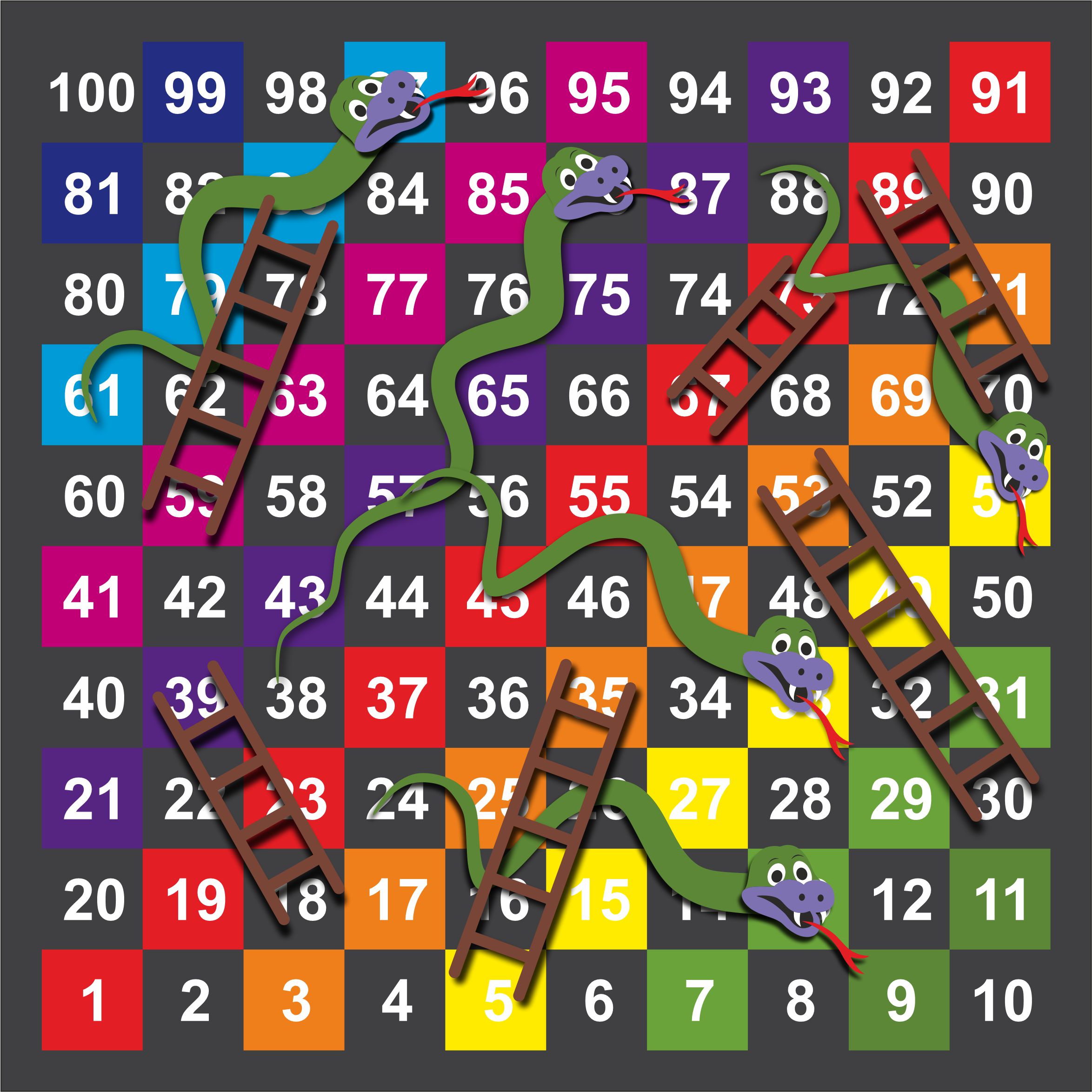 Snakes And Ladders Grid