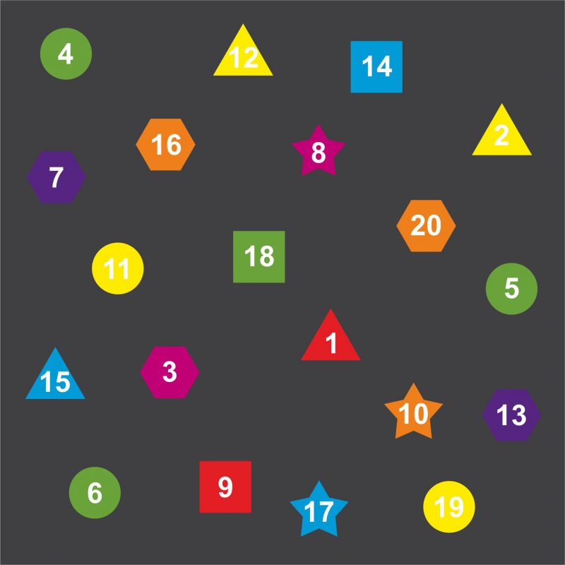 Numbered Shapes 1-20 – Creative Preformed Markings